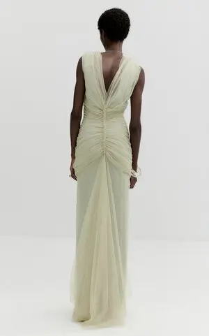 DE LA VALI Maevira Tulle Maxi Dress