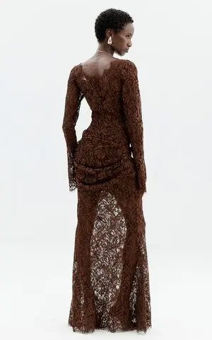 DE LA VALI Thulite Cotton-blend Maxi Dress