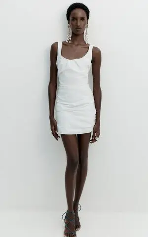 DE LA VALI Rosavelle Cotton-blend Mini Dress - Ivory