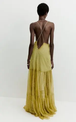 DE LA VALI Isolena Lace Maxi Dress