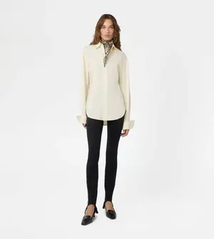 TOD'S Stretch Pants With Bands In Leather
