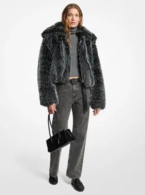 Michael Kors Faux Fur Blouson Jacket In Size By