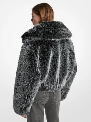 Michael Kors Faux Fur Blouson Jacket In Size By