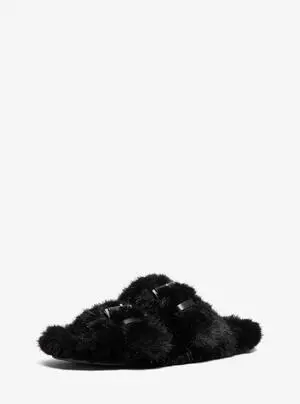 Michael Kors Byers Faux Fur Slide Sandal In Size By