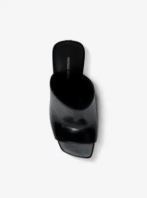 Michael Kors Haisley Leather Mule In Size By - Black