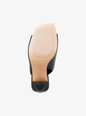 Michael Kors Haisley Leather Mule In Size By - Black