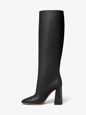 Michael Kors Arianna Leather City Boot In Size By - Black