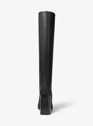 Michael Kors Arianna Leather City Boot In Size By - Black