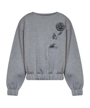 Giuseppe Di Morabito 3d Rose Detail Sweatshirt - Grey