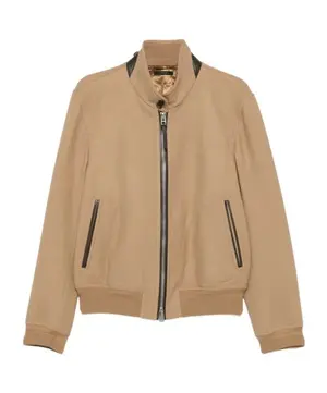 TOM FORD Zip-up Bomber Jacket - Beige