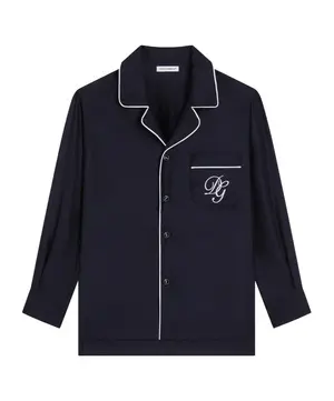 Dolce & Gabbana Logo-embroidered Piped Shirt