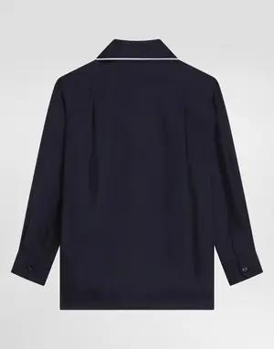 Dolce & Gabbana Logo-embroidered Piped Shirt