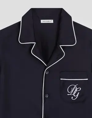 Dolce & Gabbana Logo-embroidered Piped Shirt