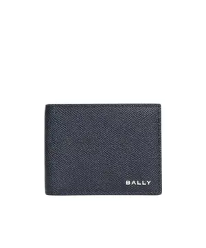 Bally Logo Flip Wallet - Navy