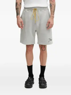 Rhude Logo-embroidered Drawstring Shorts - Grey