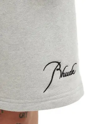 Rhude Logo-embroidered Drawstring Shorts - Grey
