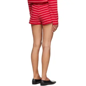 SPORTY  RICH Sporty Rich Striped Elasticated Waistband Shorts