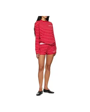SPORTY  RICH Sporty Rich Striped Elasticated Waistband Shorts