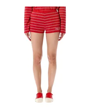 SPORTY  RICH Sporty Rich Striped Elasticated Waistband Shorts