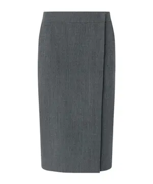 Ermanno Scervino Herringbone-pattern Wrap Midi Skirt