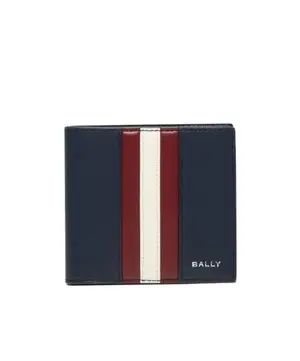 Bally Mythos Stripe Bifold Wallet - Blue