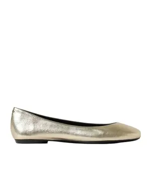 LANVIN Metallic-finish Leather Ballet Flats