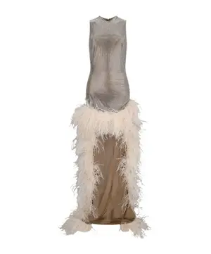 Giuseppe Di Morabito Feather Trim Embellished Dress