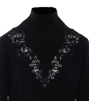 Zimmermann Lace Trim Turtleneck Knitted Sweater
