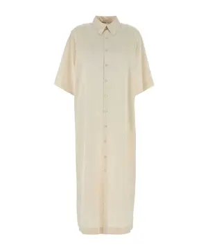 Carven Dr447 Satin Shirt Dress