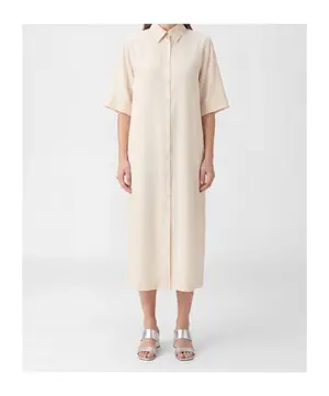 Carven Dr447 Satin Shirt Dress