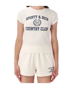SPORTY  RICH Crew-neck T-shirt