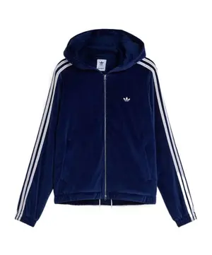 ADIDAS X WALES B ONNER Adidas X Wales Bonner Velour Zipped Track Jacket - Blue