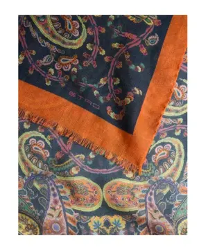 Etro Floral Paisley-patterned Frayed Scarf