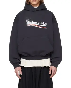 Balenciaga Logo Printed Hoodie