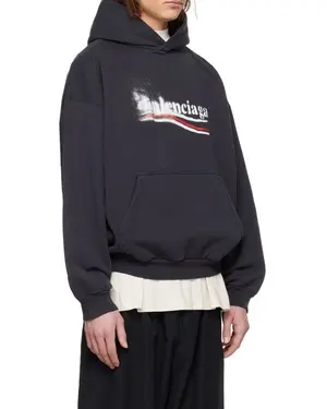 Balenciaga Logo Printed Hoodie