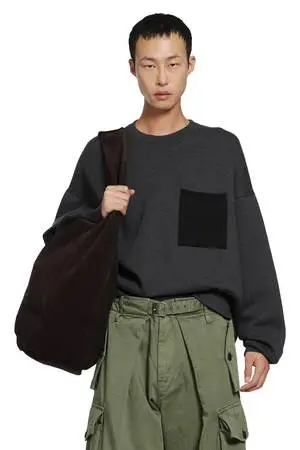 Loewe Anagram Pocket Sweater - Grey