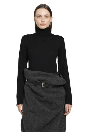 PILLINGS Wool Turtleneck Top