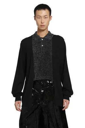 Comme Des Garçons Cardigan With Polo - Black