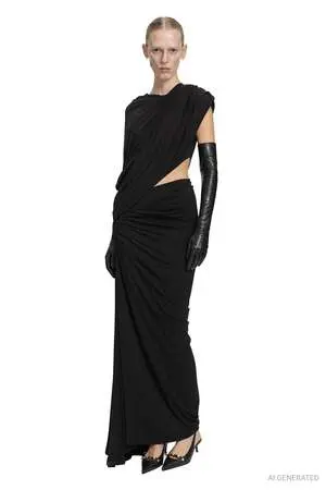 Balenciaga Twisted Draped Dress