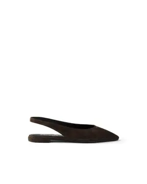 Prada Suede Ballerinas - Brown