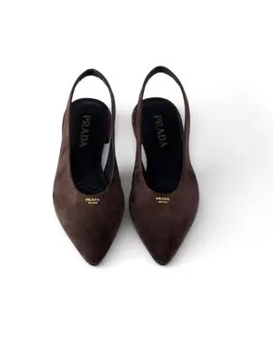 Prada Suede Ballerinas - Brown