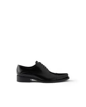 Prada Brushed Leather Lace-up Shoes