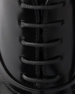 Prada Brushed Leather Lace-up Shoes