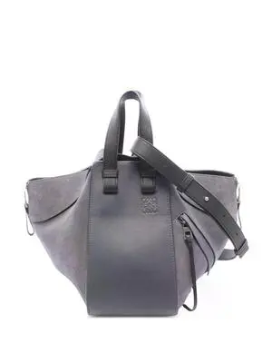 Loewe 2010-2026 Small Calfskin And Suede Hammock Bag Satchel - Grey