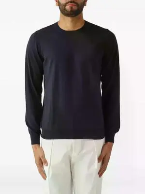 GRAN SASSO Crew-neck Long-sleeve Sweater - Blue