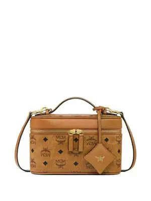 Mcm Small Aren Logo-print Tote Bag - Brown
