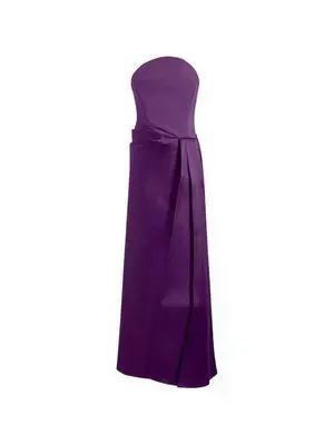 Solace London Seri Strapless Draped Maxi Dress