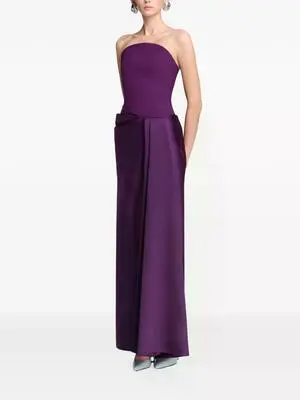 Solace London Seri Strapless Draped Maxi Dress