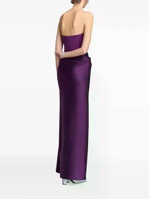 Solace London Seri Strapless Draped Maxi Dress