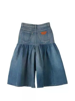 Chloé Ruffled Denim Shorts